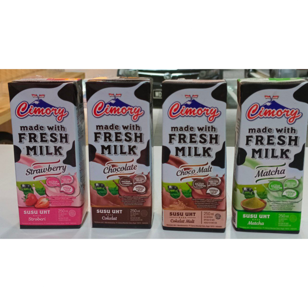 CIMORY FRESH MILK RASA CHOCOLATE/STRAWBERRY/MATCHA/CHOCO MALT 250ML ...