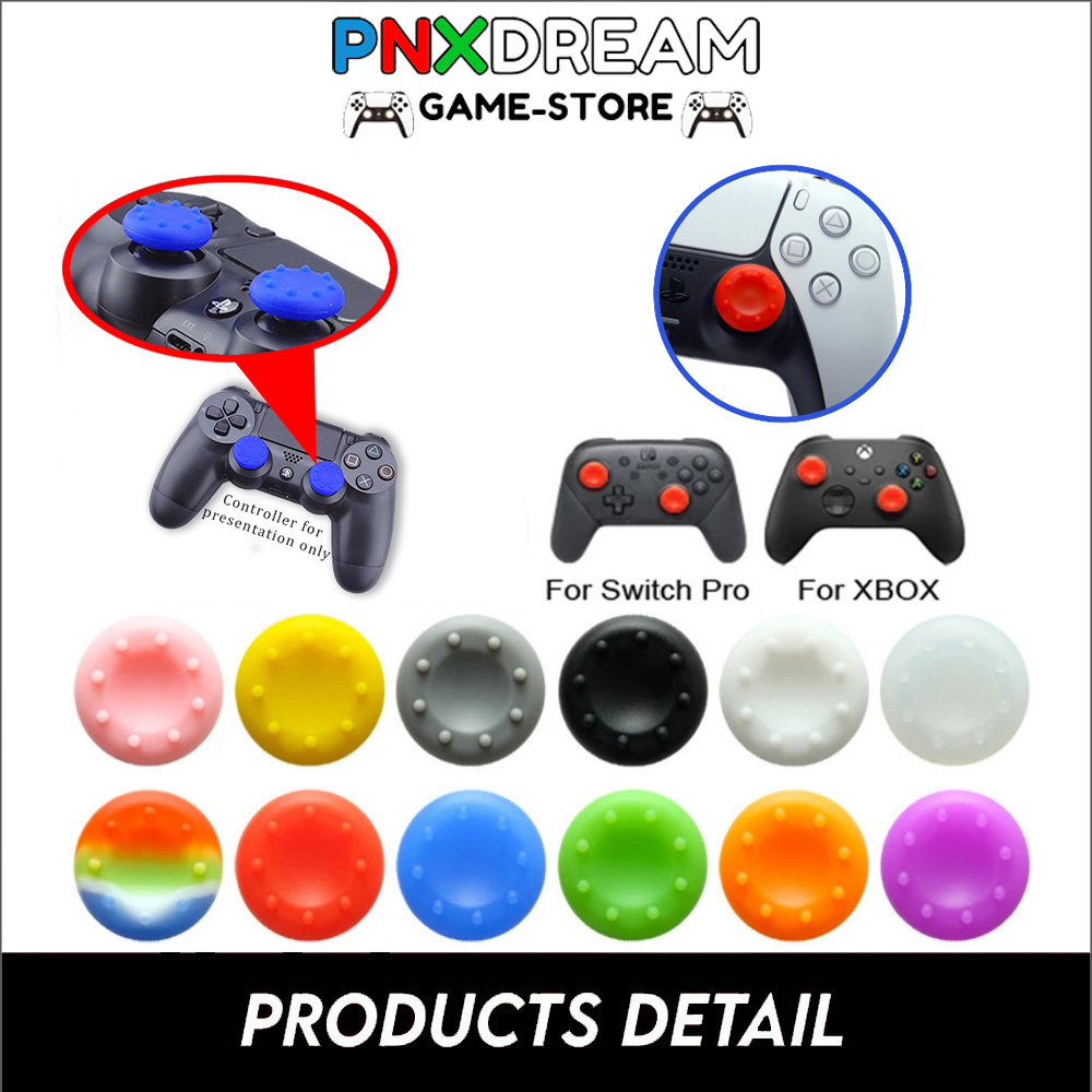 2Pcs PS4 & PS5 Thumb Grip Controller Caps Cover Joystick Analog Cap ...