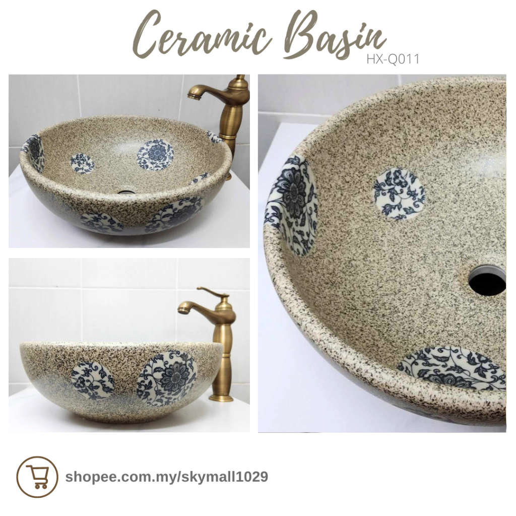 Bathroom wash basin simple round art retro - Ready Stock MALAYSIA ...