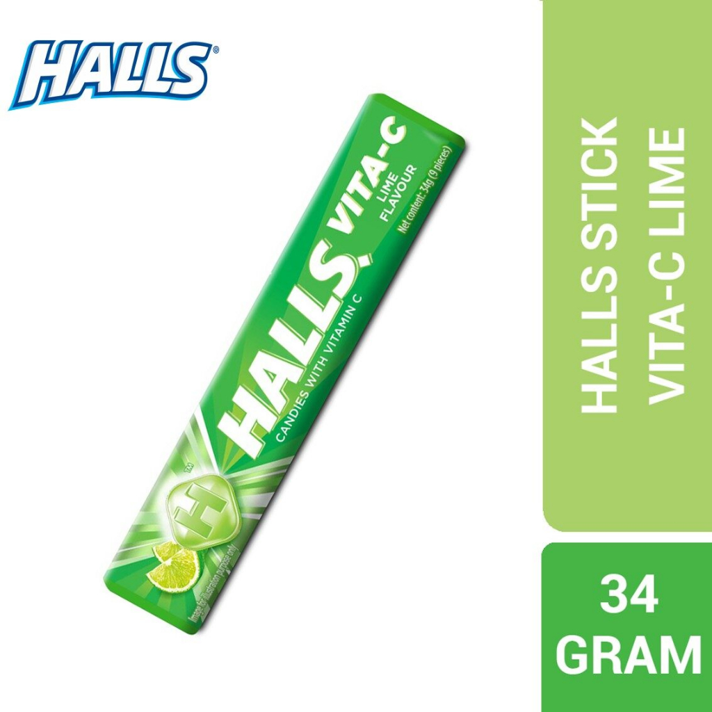 Halls Candy 20 sticks (1 Box) - Mentholyplus Mint/Extra Strong/Vita-C ...