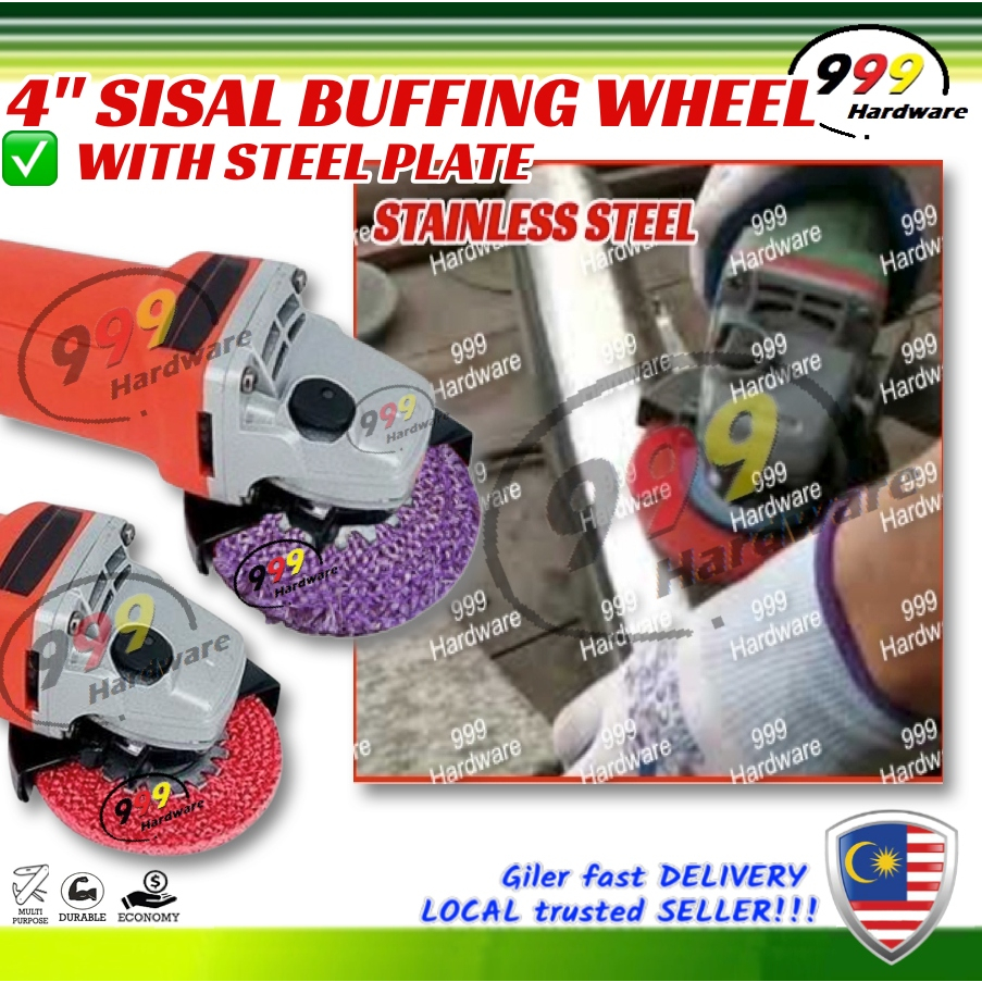 999 SISAL BUFFING WHEEL WITH STEEL PLATE / WELDING SPOT POLISHING ANGLE ...