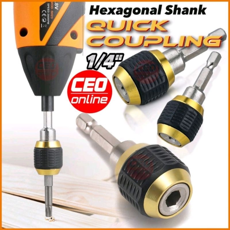 CEO 🇲🇾 60mm 1/4" Screw Drill Magnetic Drill Bit Quick Change Lock ...