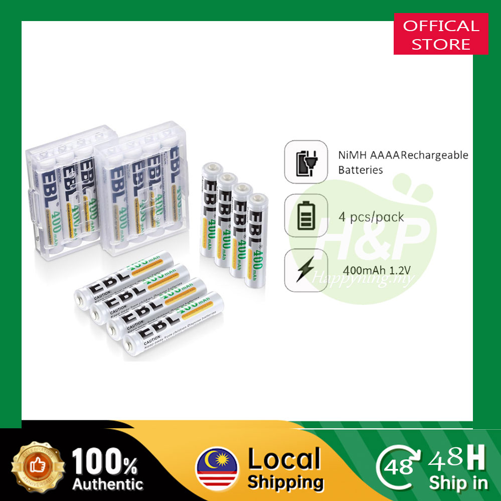 【Ready stock】EBL ⚡AAAA Batteries ⚡ Ni-MH Rechargeable Batteries for ...