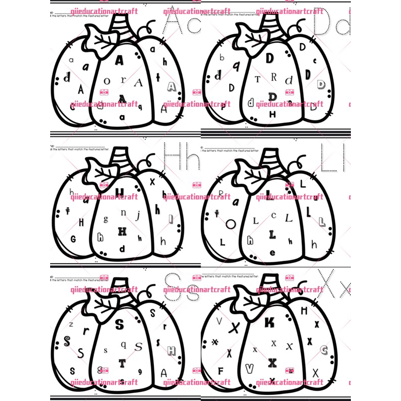 pumpkin letter find and tracing kindergarten pdf | Shopee Malaysia