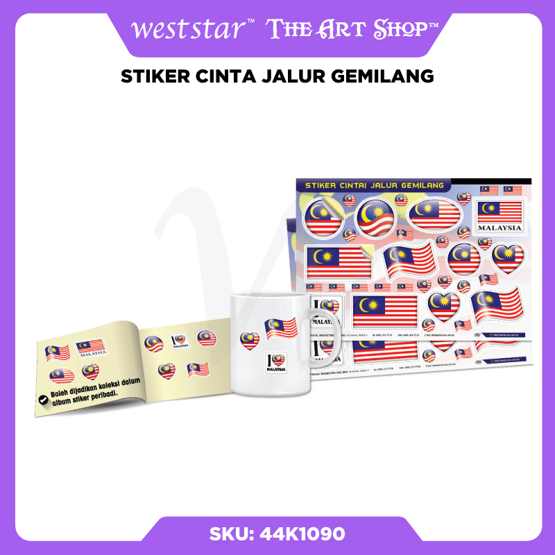 [Weststar TAS] Merdeka K1090 Stiker Cintai Jalur Gemilang Sticker ...