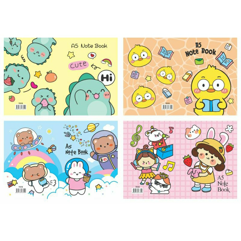 A5 Fancy Notebook Colourful Design Page (Random Design) | Shopee Malaysia