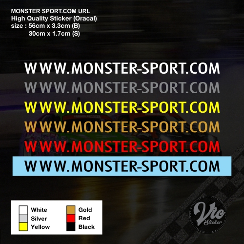 MONSTERSPORT URL Sticker / Decal (High Quality Sticker) | Shopee Malaysia
