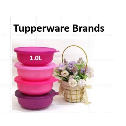 *Purple 1L 1pc/ 2pc/4pcs*Tupperware Aloha Bowl 1L Multipurpose Serving ...