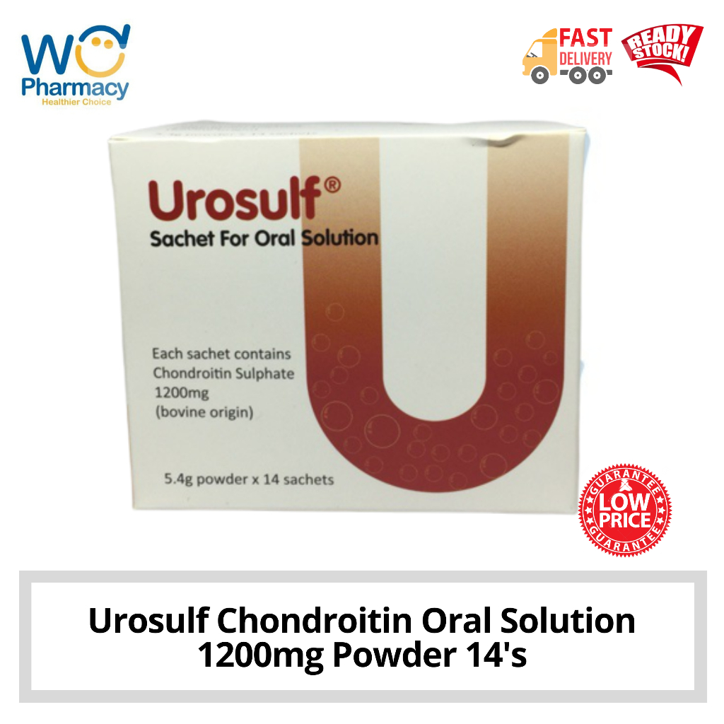 Urosulf Chondroitin Oral Solution 1200mg Powder 14's | Lemon | Shopee ...