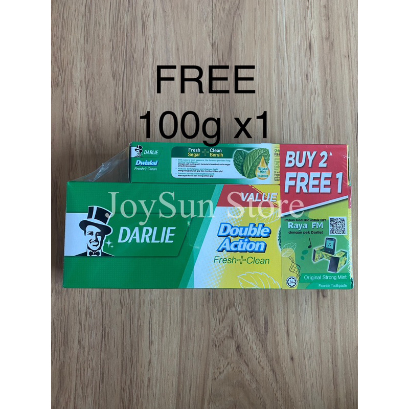 Darlie Double Action Toothpaste VALUE PACK (225g x 2) FREE 100g x1 | Shopee Malaysia