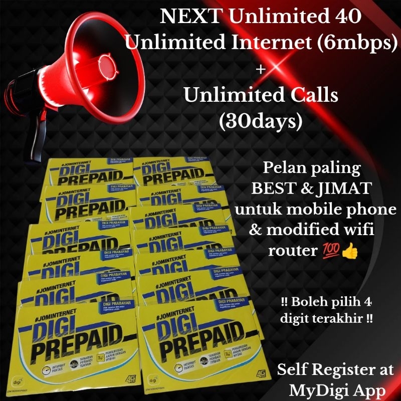 Digi Prepaid Next Simcard (Boleh Pilih Nombor & Pelan) | Shopee Malaysia