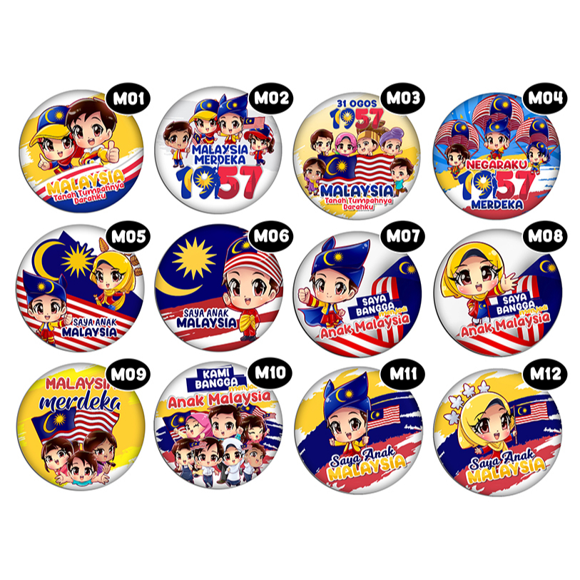 Malaysia Merdeka Button Badge 58mm | Shopee Malaysia