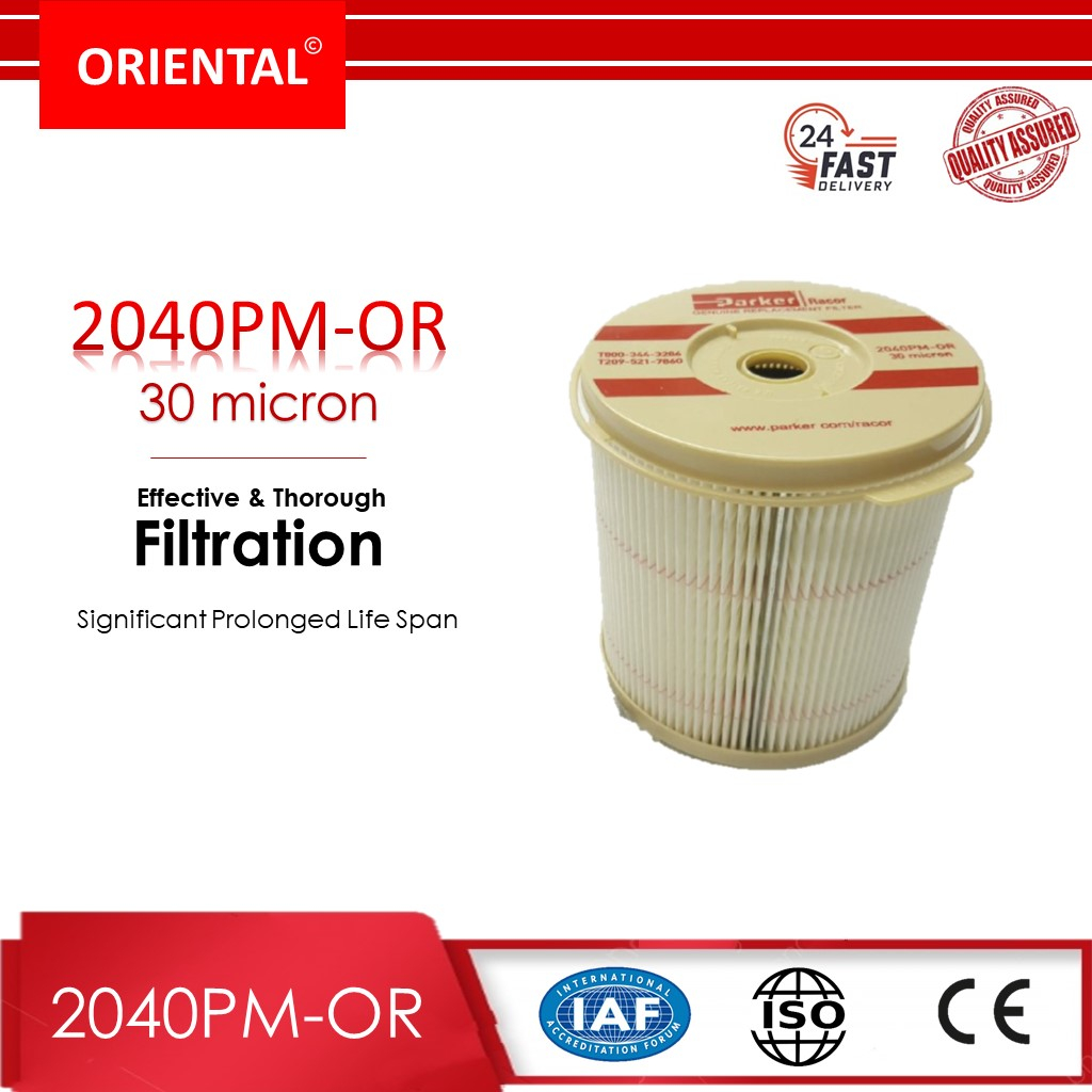 Parker Racor 2040PM-OR (30 Micron) Fuel Filter Element | 2040PM ...