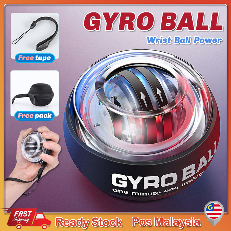 Gyro Ball Gyroscope LED Wrist Ball Power Gym Training Exercise Tool ...