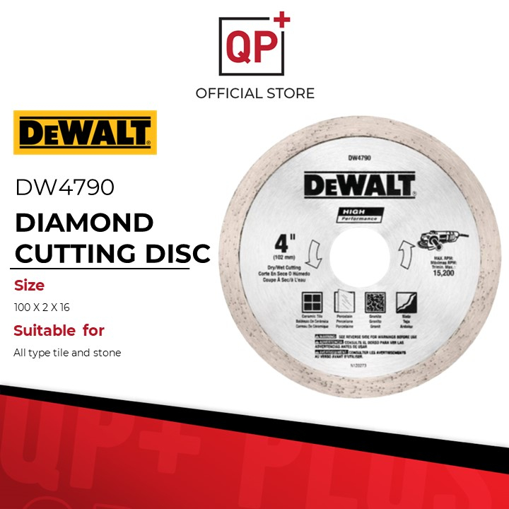 DEWALT DIAMOND CUTTING DISC CUTTER DW4790 4"( CONCRETE BLOCK MARBLE ...
