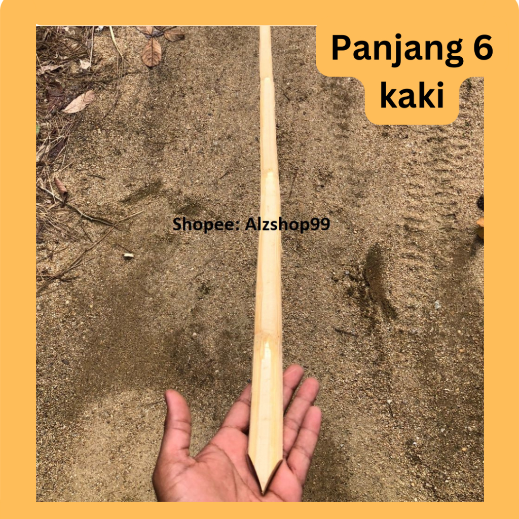 6 kaki Bambo/Buluh/Buluh Pancang/Plant Support Stick/Pancang Pokok ...