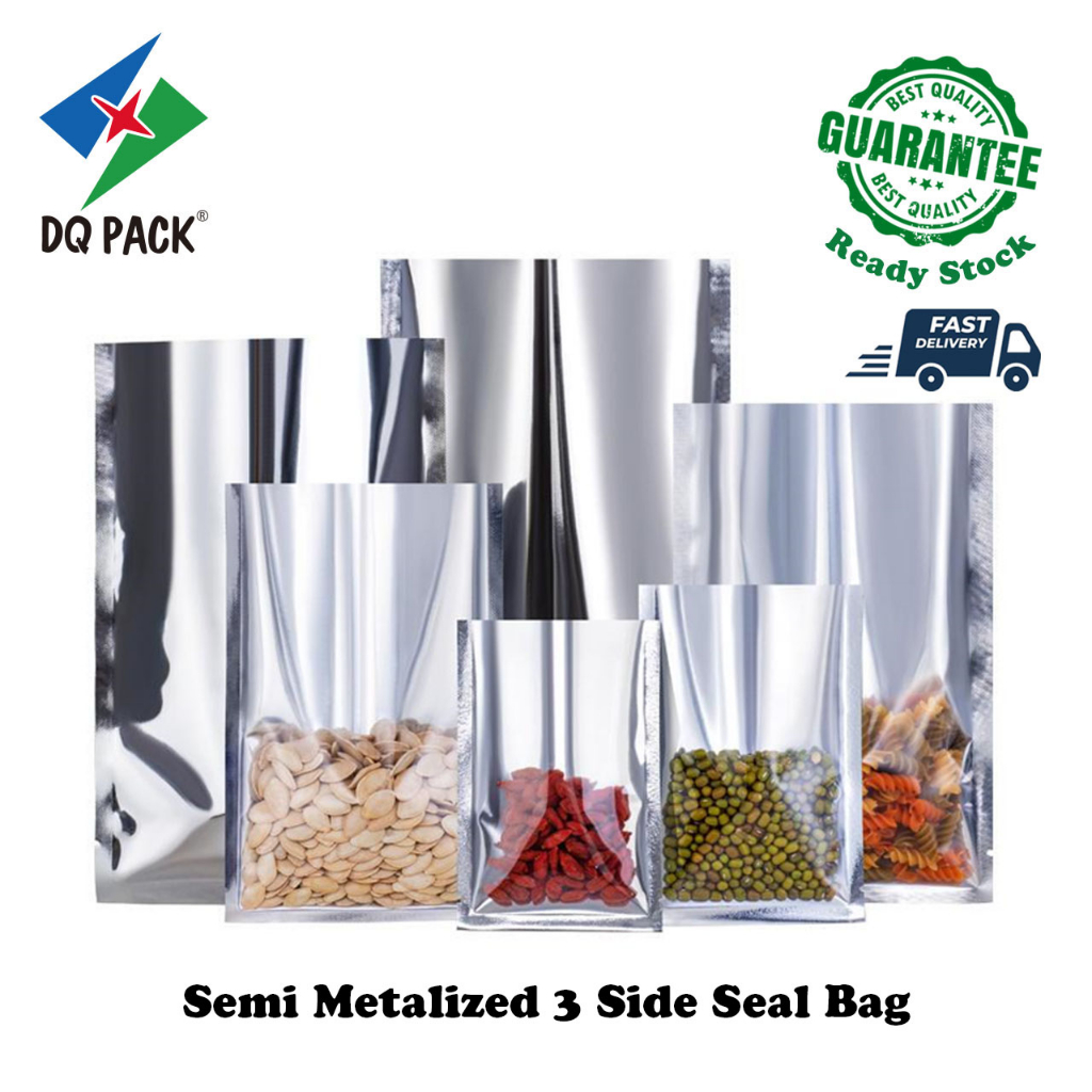 30pcs Semi Metalized 3 Side Seal Sealed Bag Suitable for Food and Snack ...