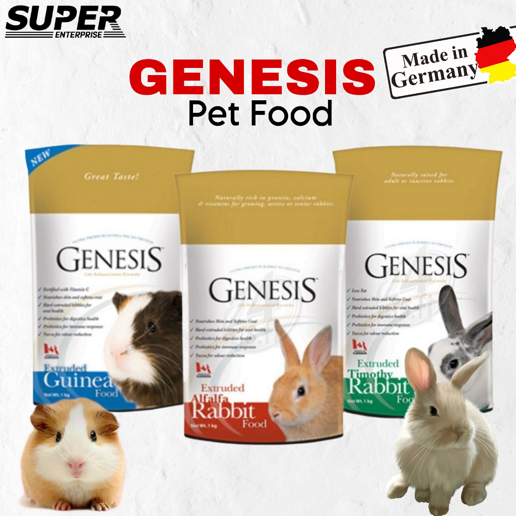 [TERMURAH] GENESIS EXTRUDED PREMIUM RABBIT & GUINEA PIG FOOD Timothy ...