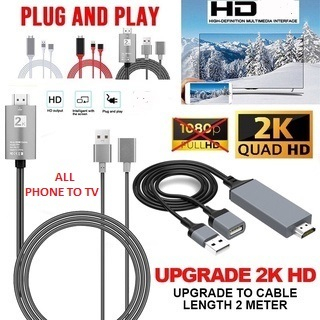 3IN1 Universal Mirascreen 2K HDTV 60Hz Android Type C I Phone Micro ...