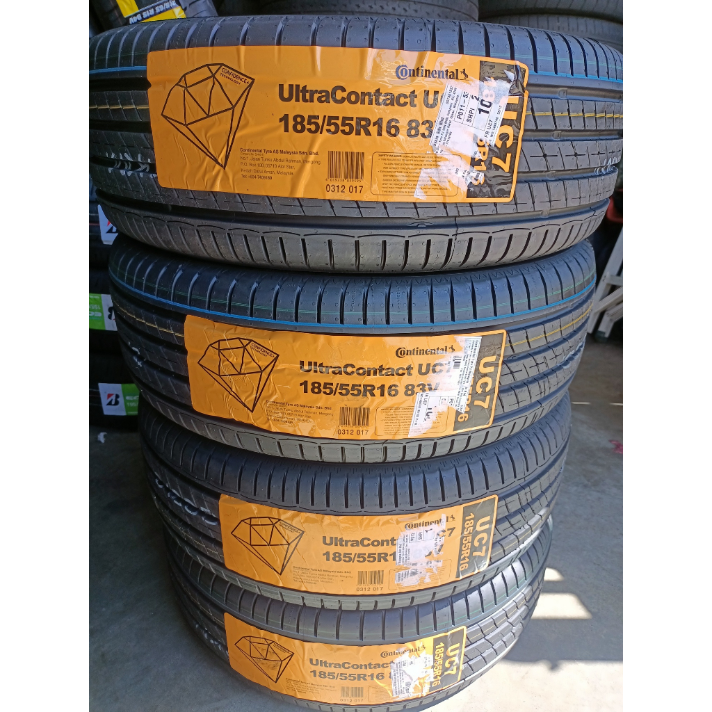 185/55R16 Continental UltraContact UC7 Tayar Tyre Tire | Shopee Malaysia