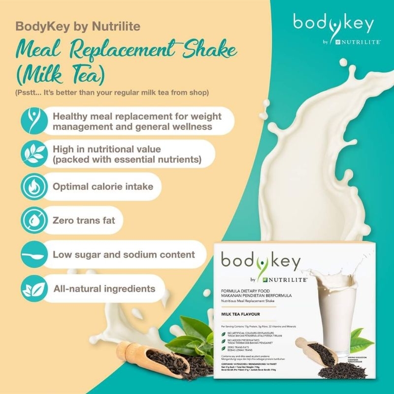 Nutrilite BodyKey - Milk Tea | Shopee Malaysia