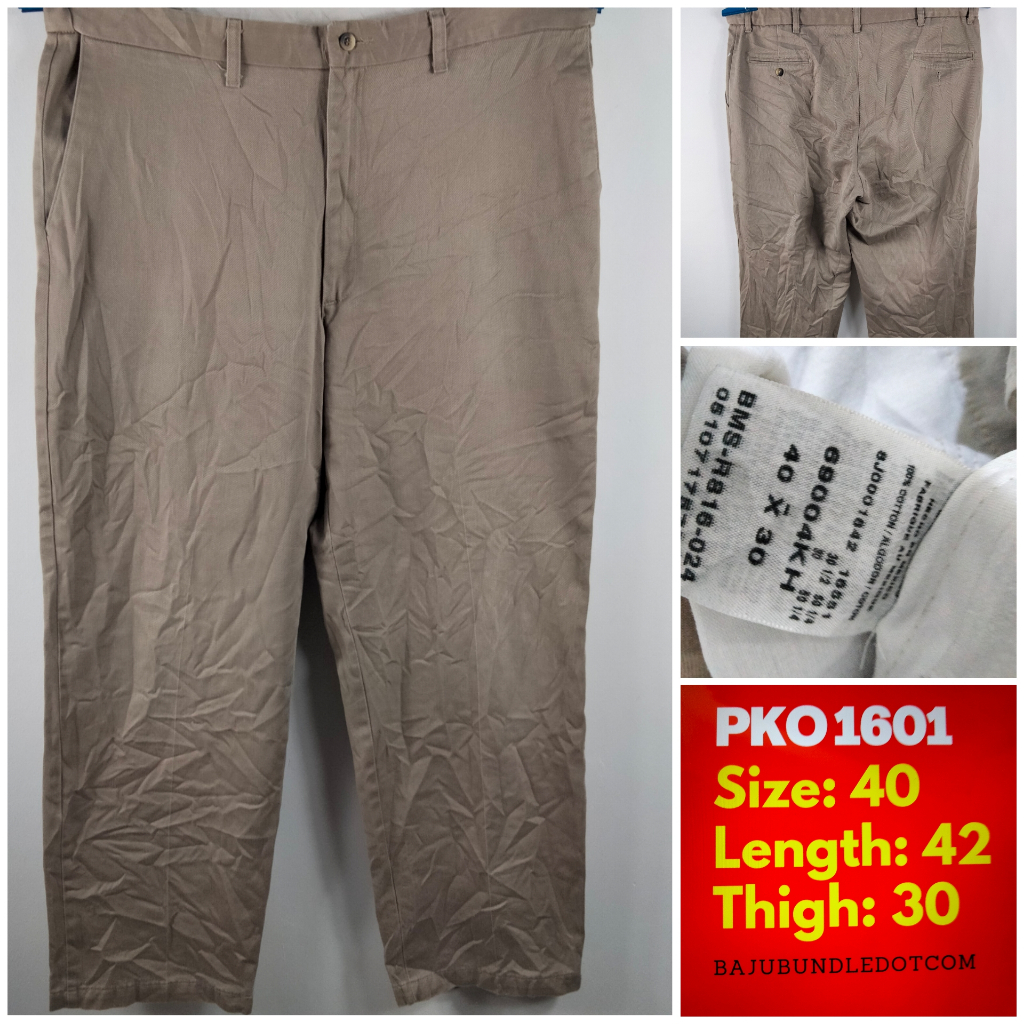 Seluar Slack bundle lelaki (Size 40-42) Oversize Bundle Pants Men ...