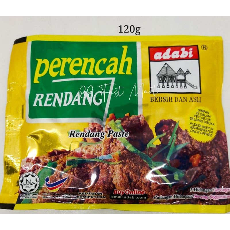 Halal【Adabi Perencah Rendang/Rendang Pasta】125g | Shopee Malaysia