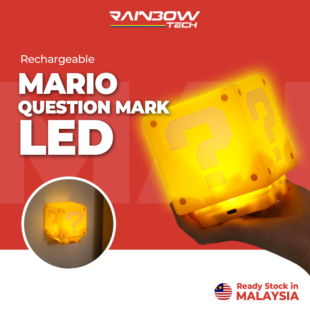 RBTECH Super Mario LED Night Light Lamp Stress Relief- Lampu Malam LED ...