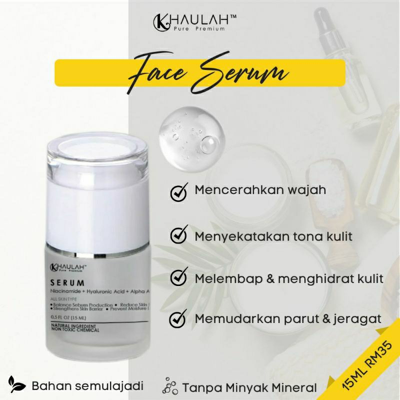 Serum Natural ingredients HA+Arbutin+Niacinamide 15ml | Shopee Malaysia