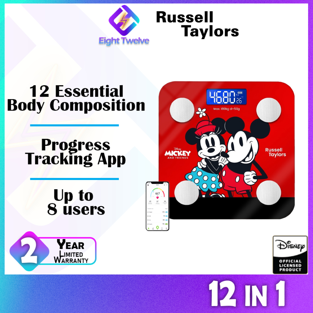 RUSSELL TAYLOR x Disney Mickey & Friends Body Weighing Scale ...