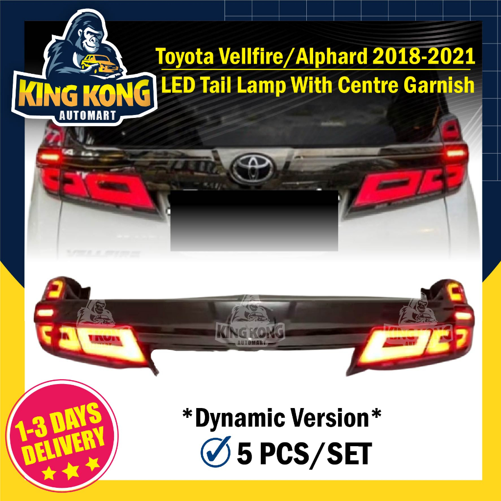 TOYOTA ALPHARD VELLFIRE 2015 CONVERT TO 2018 LED TAILLAMP LIGHT LIGHTS ...