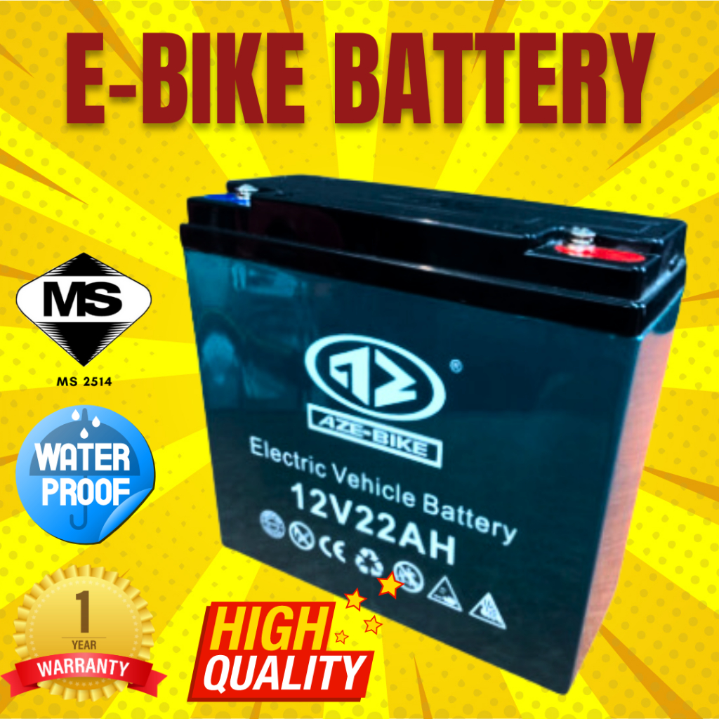 E Bike battery 12v 22ah / 12v 20ah / bateri basikal elektrik 6 DZF 20 ...