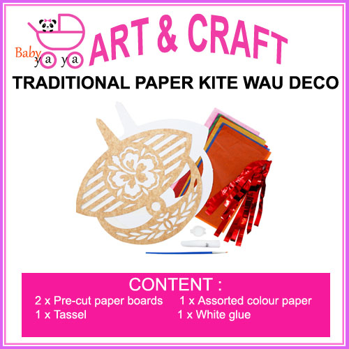 BabyYaya Traditional Paper Kite Wau Deco Kit DIY Art & Craft For Kids ...