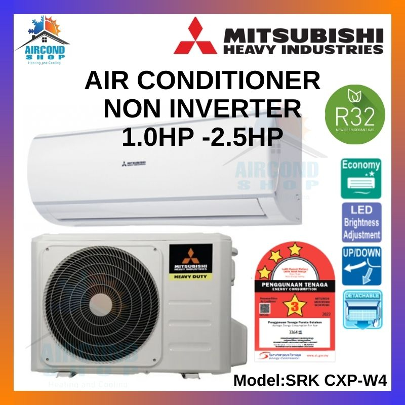 MITSUBISHI HEAVY DUTY Wall Type Air Conditioner Non Inverter 1.0HP-2.5HP AIRCOND GAS R32 Model ...