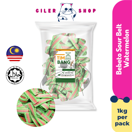 Halal Bebeto Jellopy Sour Blast Belt Gummy Assorted Flavor 1.5kg 1kg [vegan] | Shopee Malaysia