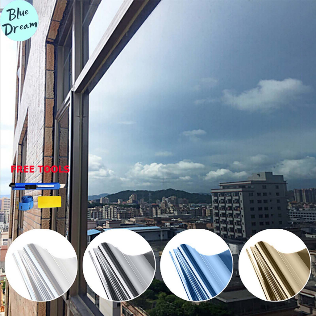 One Way Mirror Window Privacy Film Daytime Anti Uv Sun Blocking Heat