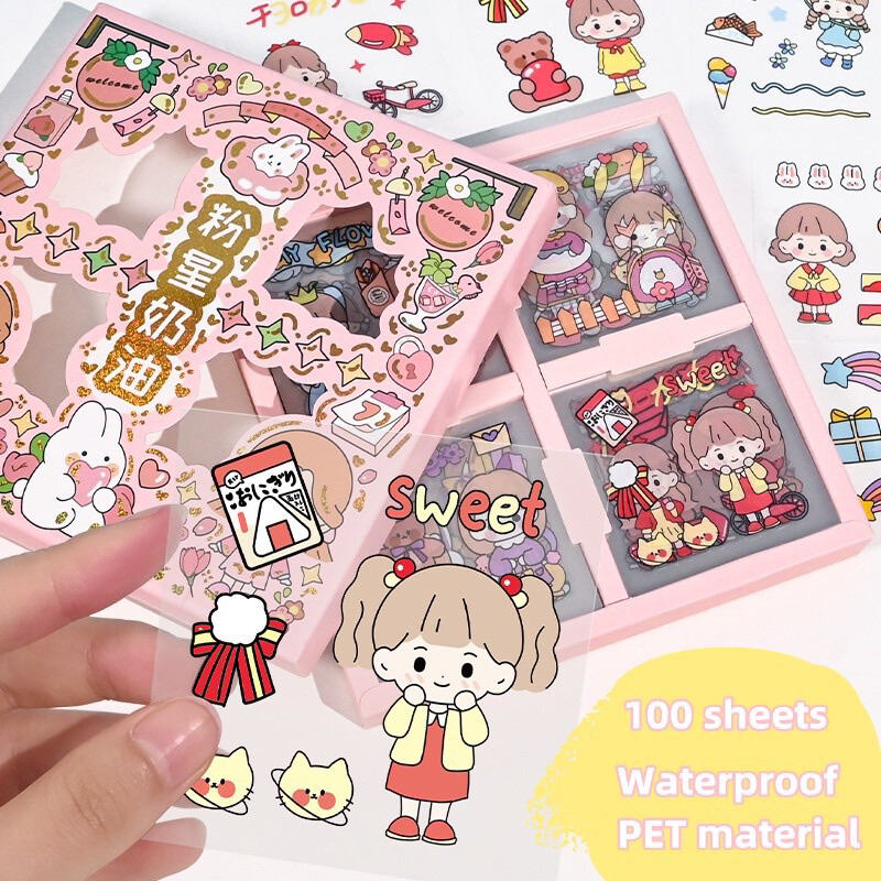 25PC 100PC Cute Sticker Set Sticker Box Stiker Cute Murah Waterproof ...