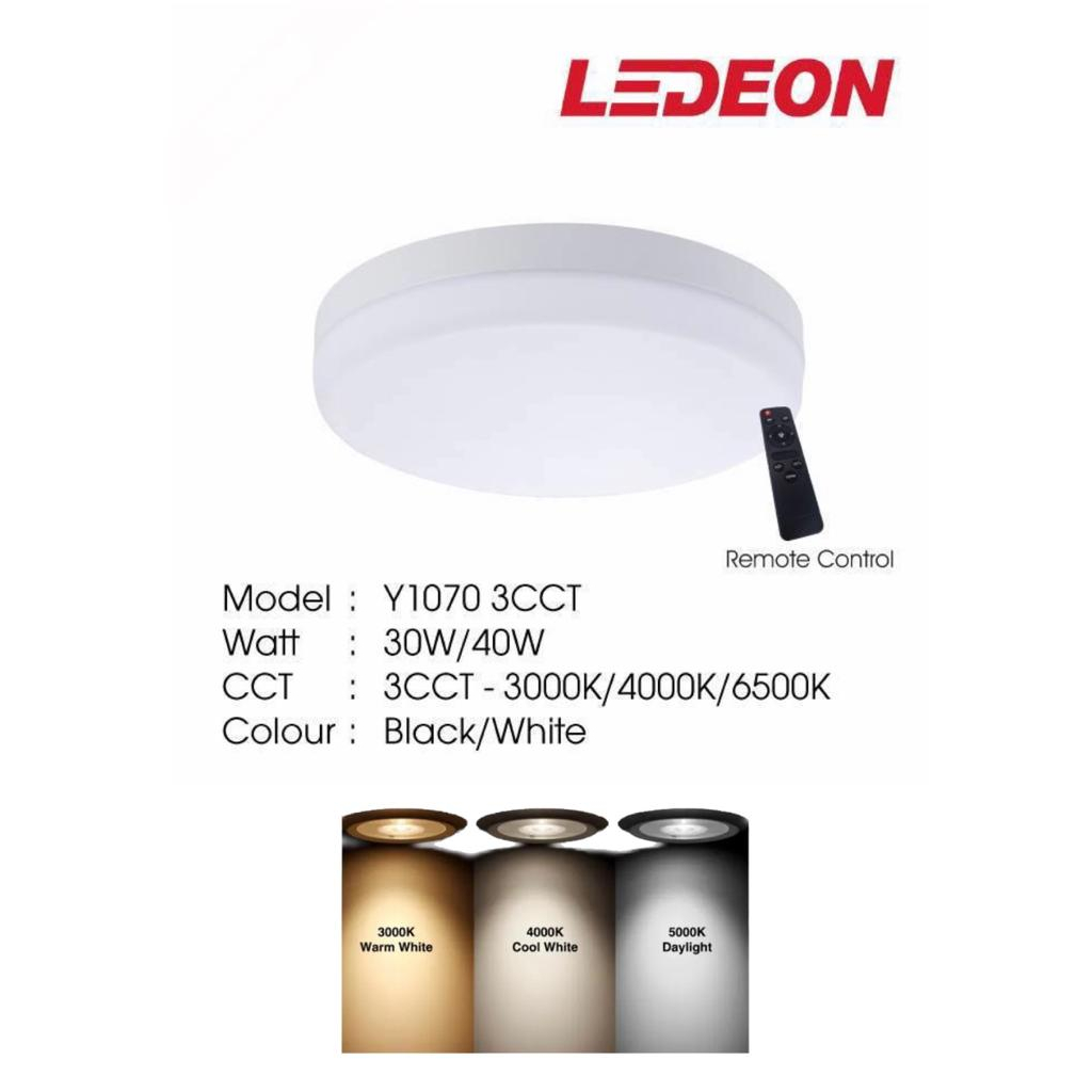 LEDEON SURFACE DOWNLIGHT Y1070 3CCT (REMOTE CONTROL) | Shopee Malaysia