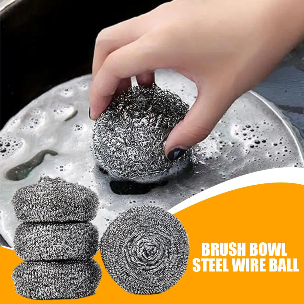 (A1) 40g Big Size Stainless Steel Wire Ball Steel Sponge Rust Free ...