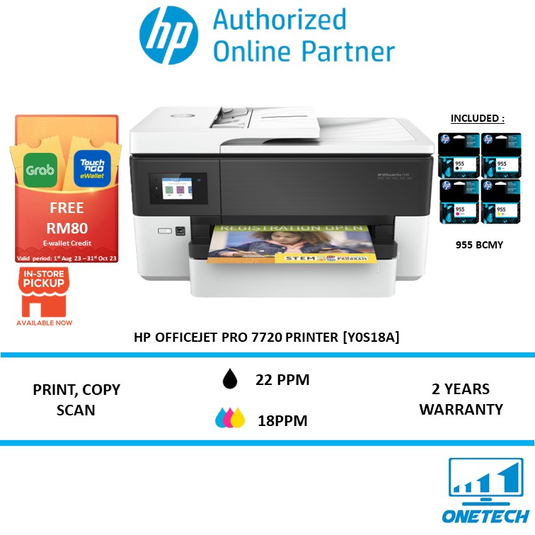 HP OfficeJet 7720 / 7740 A3 Wide Format All In One Printer (Touch & Go RM80) | Shopee Malaysia