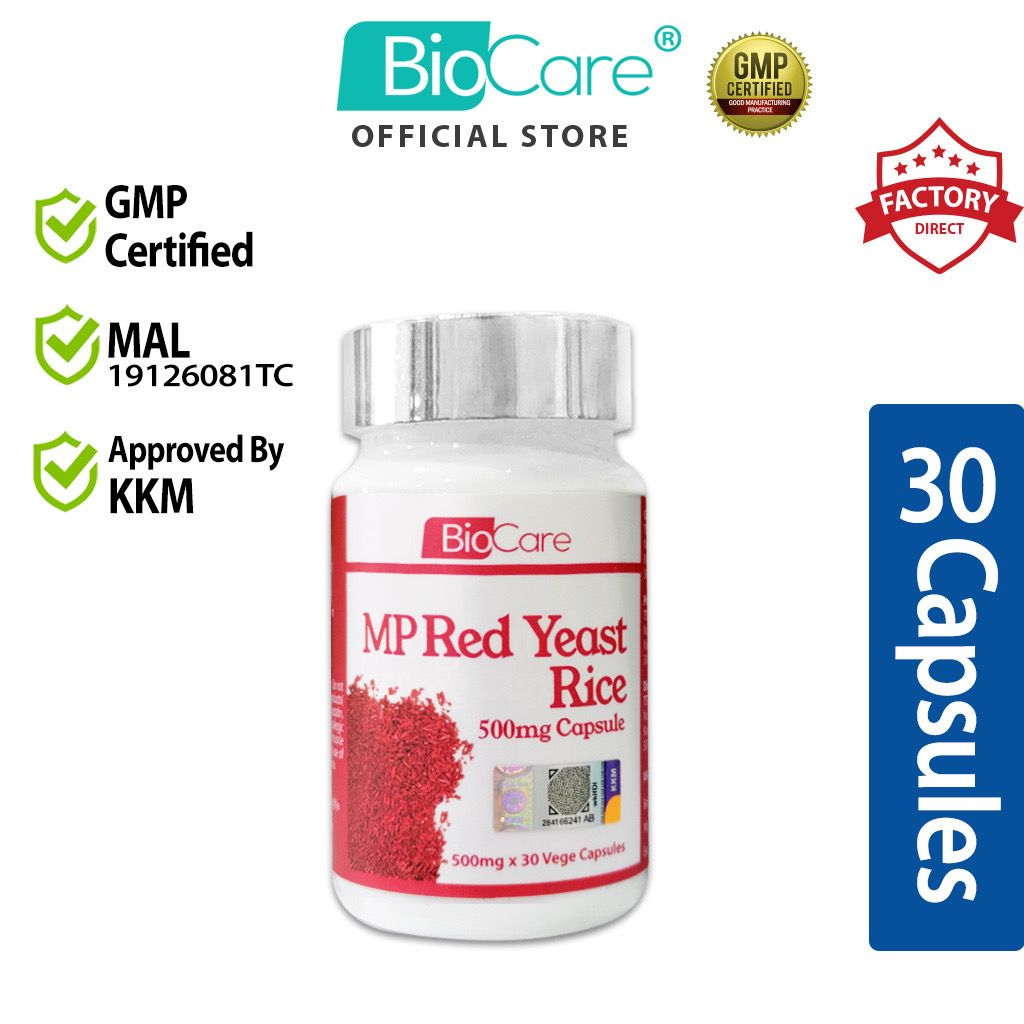 Biocare Red Yeast Rice Capsule (1 x 30's x 500mg) | Shopee Malaysia