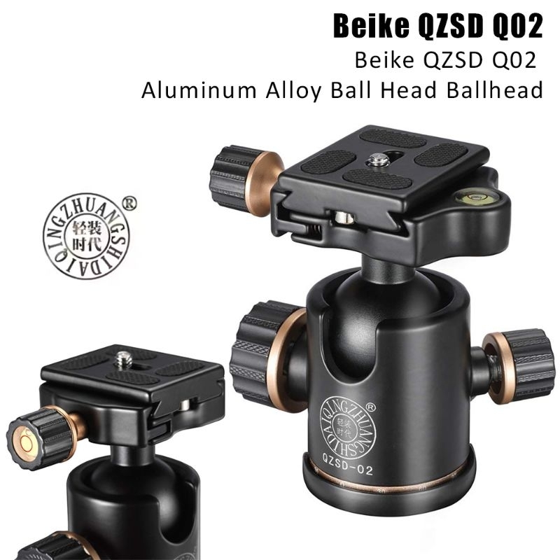 Beike QZSD-Q02S Tripod Ball Pan Head,360 Degree Fluid Rotation Swivel ...