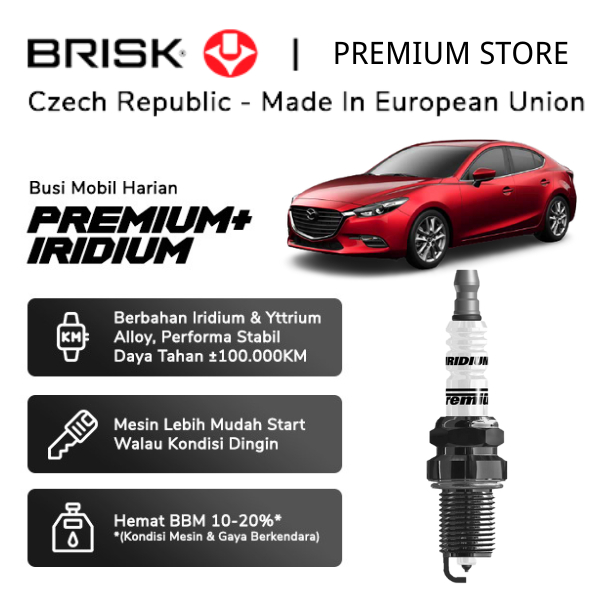 BRISK SPARK PLUG PREMIUM 1 SET = *4 PCS* P11 MR14YIR-1 MAZDA 3 BM/BN ...