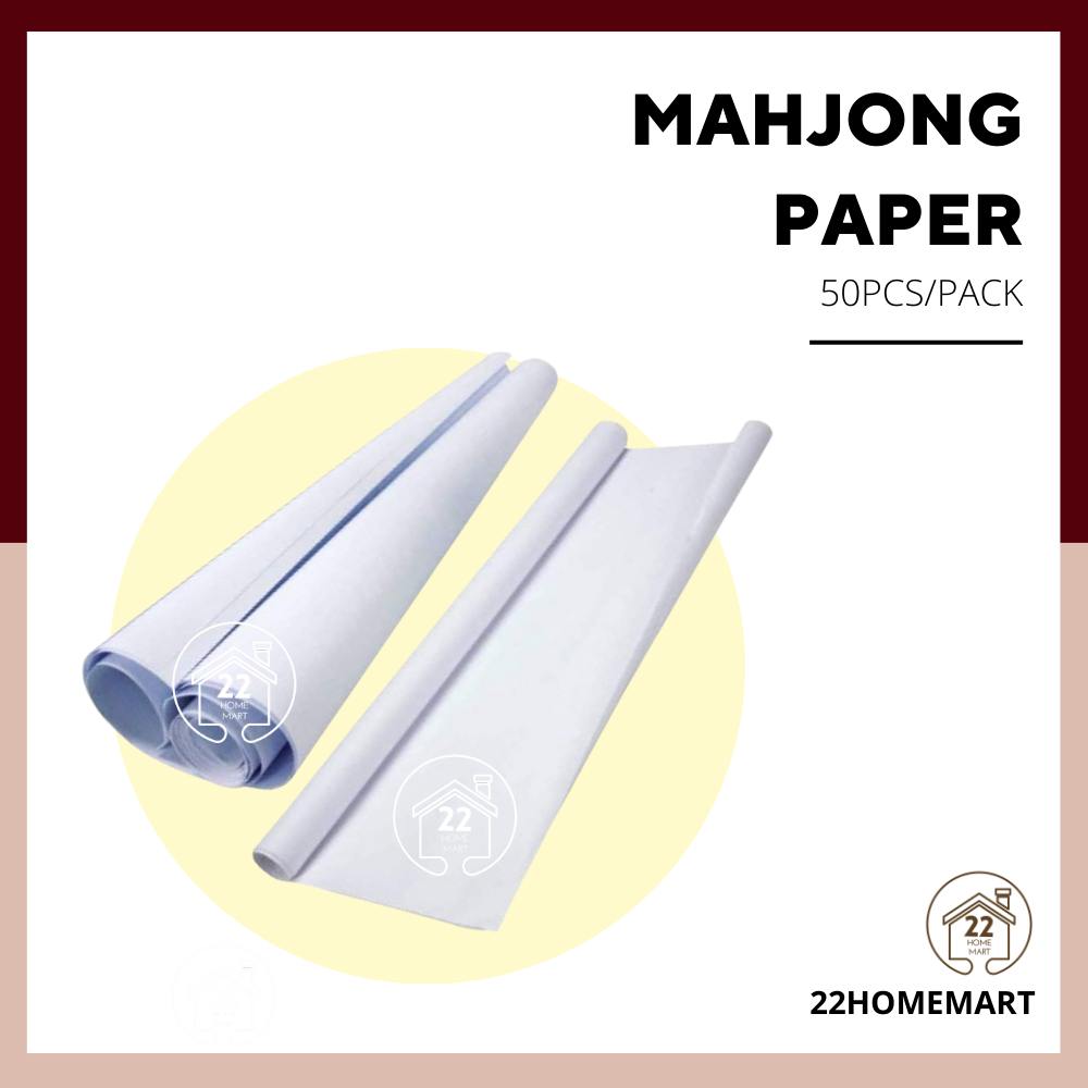 White Mahjong Paper 50sheets (31"X31") 麻将纸 | Shopee Malaysia