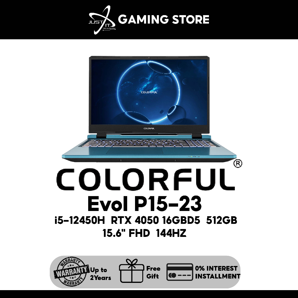 COLORFUL LAPTOP GAMING Evol P15-23 (I5-12450H 16GB DDR5(16X1) 512GB SSD ...