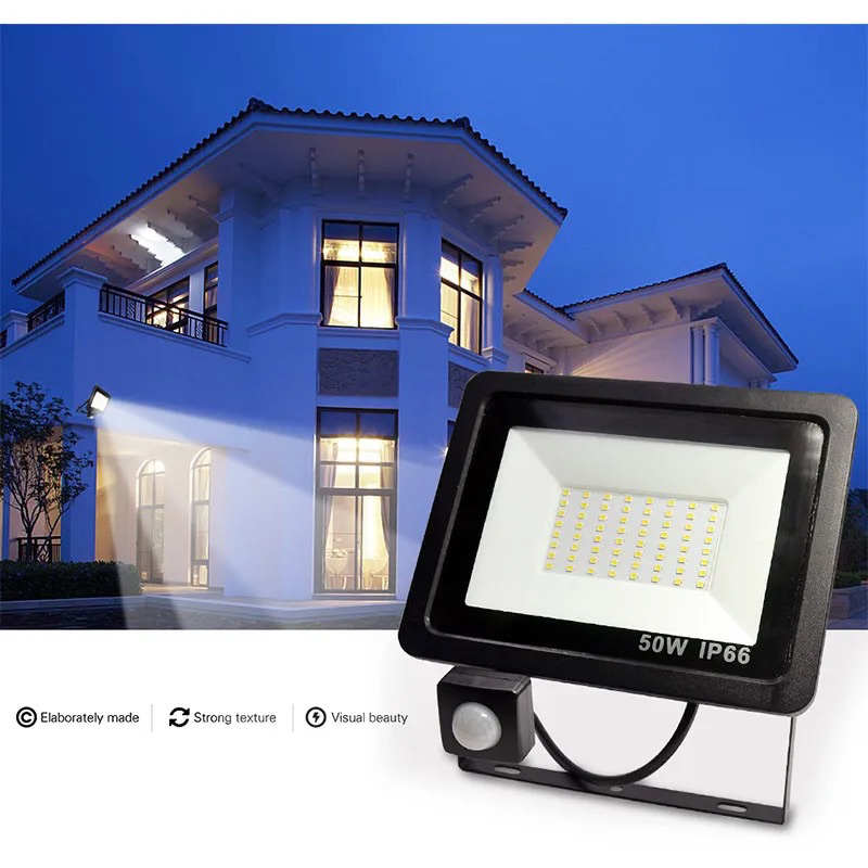 PIR Motion Sensor LED Flood Light Waterproof Spotlights 30W 50W 100 Reflector Outdoor Lighting ...