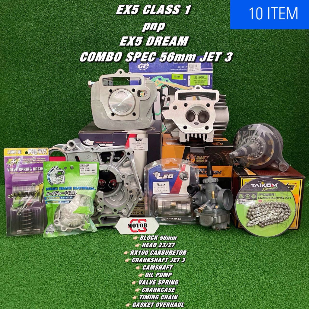 COMBO EX5 CLASS1 56MM JET 3MM BLOCK EX5 CLASS1 56MM LEO HEAD EX5 DREAM ...