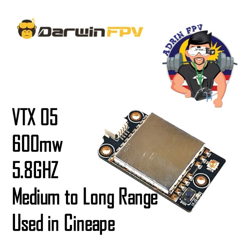 DarwinFPV 25/200/400/600mW Tiny Ape TX-05 VTX FPV Freestyle Racing ...