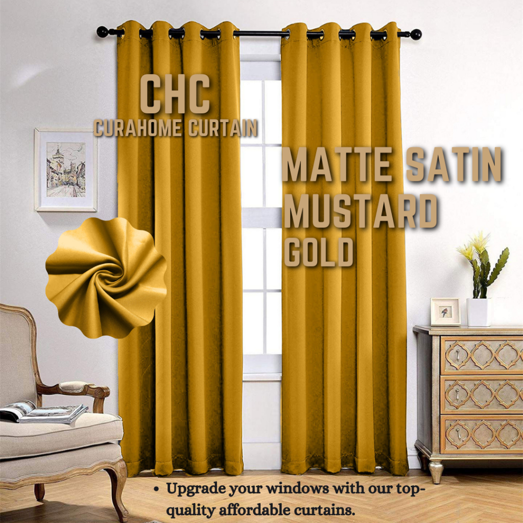 Matte satin #41 Semi-Blackout Curtain langsir Murah Bilik langsir ...