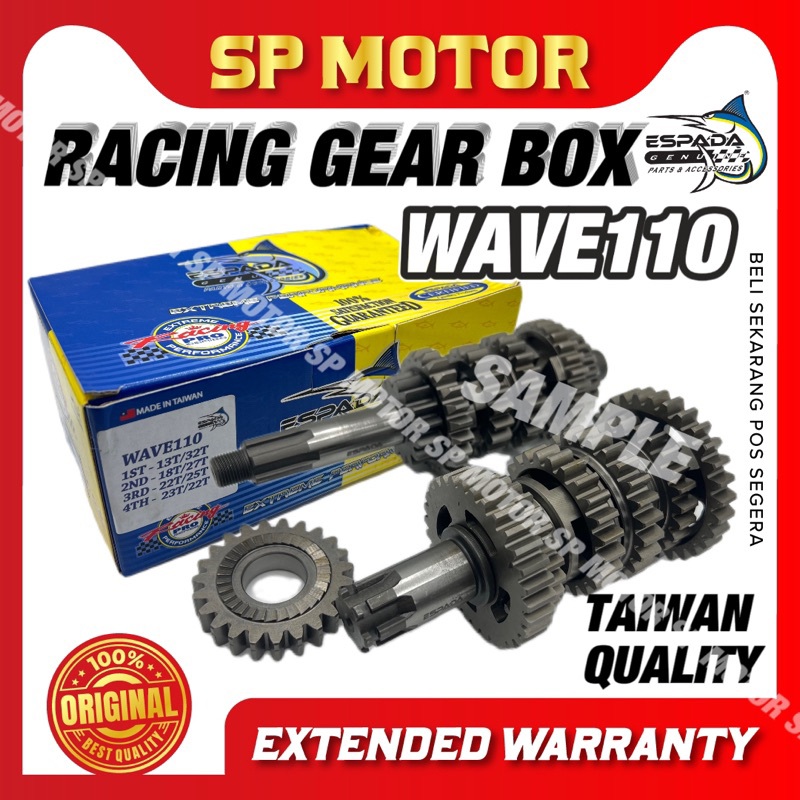 WAVE 110 RACING GEAR BOX SET ESPADA DASH RACING GEAR WAVE110 GEAR BOX ...